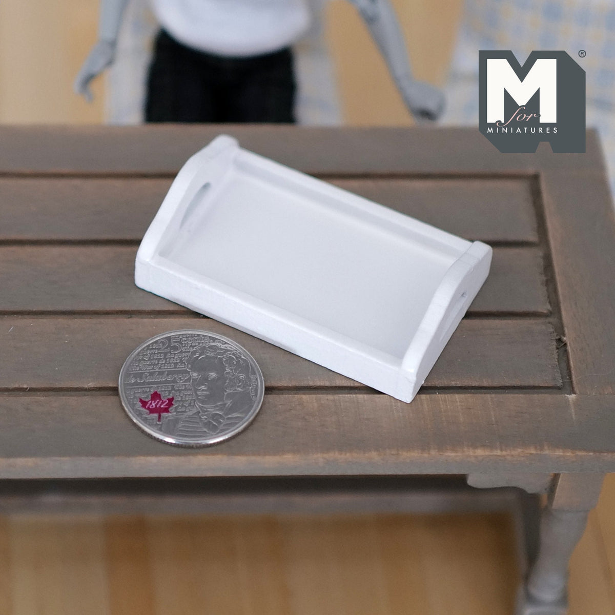 Miniature Wooden Serving Tray in 1 Inch Scale , 1:12 Scale Food Tray ...